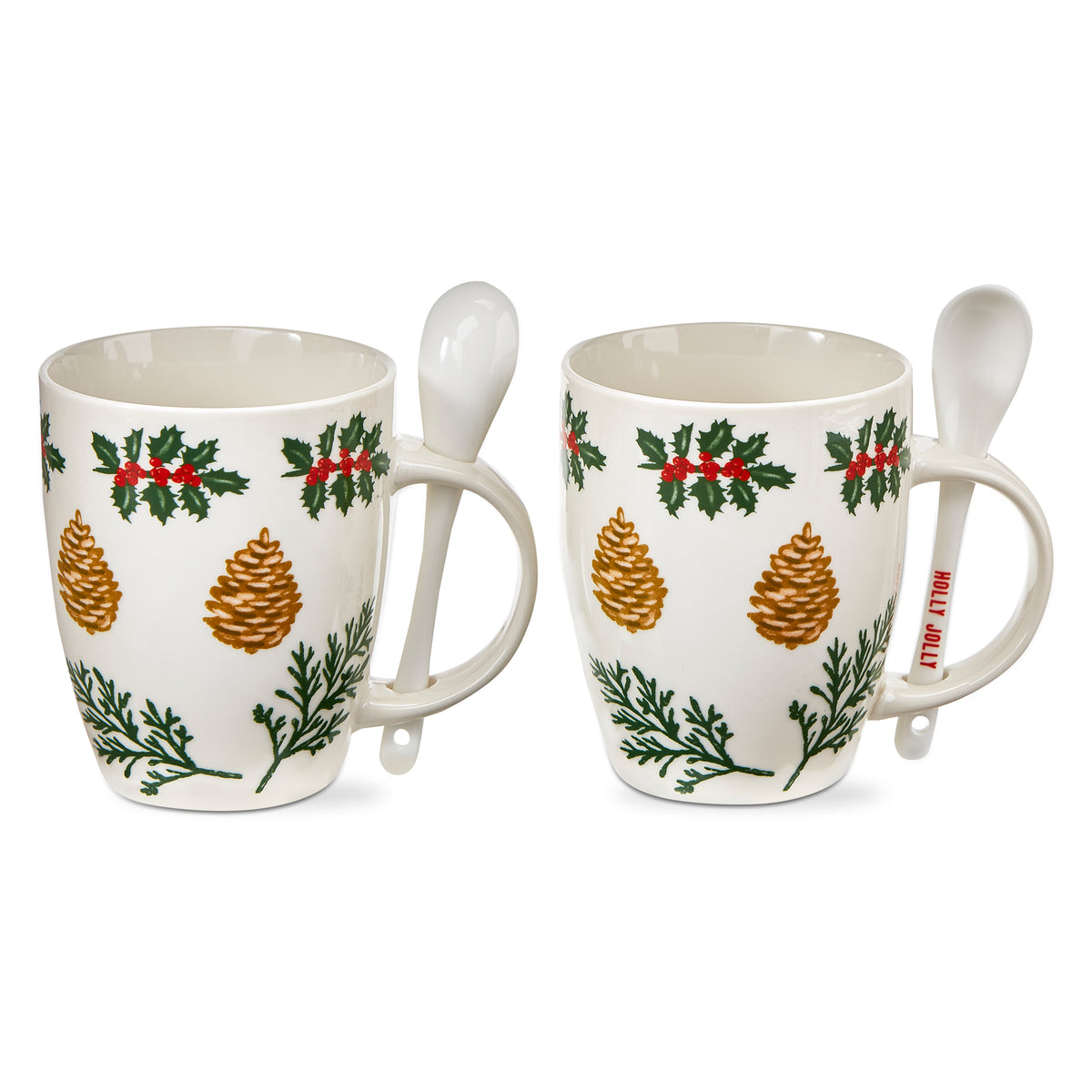 Pine Cone Sprig Mug & Spoon – tag