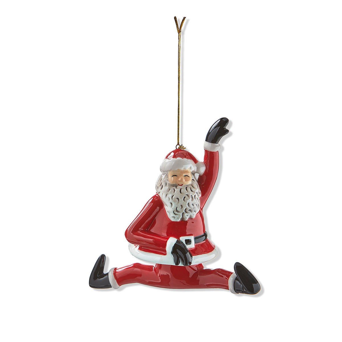 Dancing Santa Doing The Splits Ornament – tag