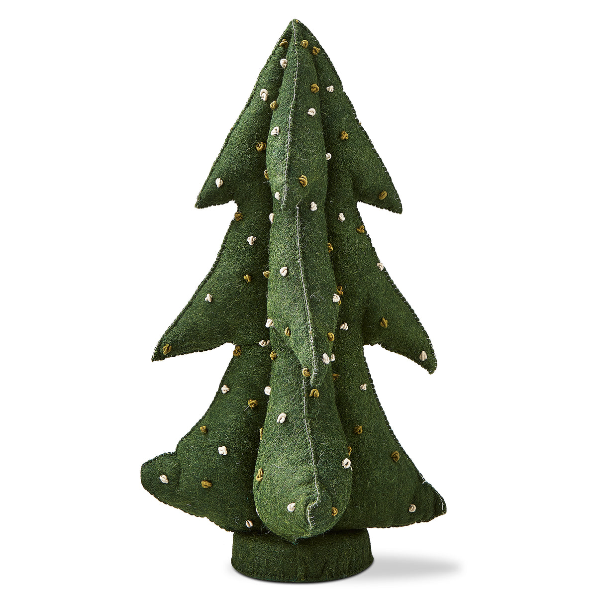 Heirloom French Knot Wool Felt Tree Decor Large – tag
