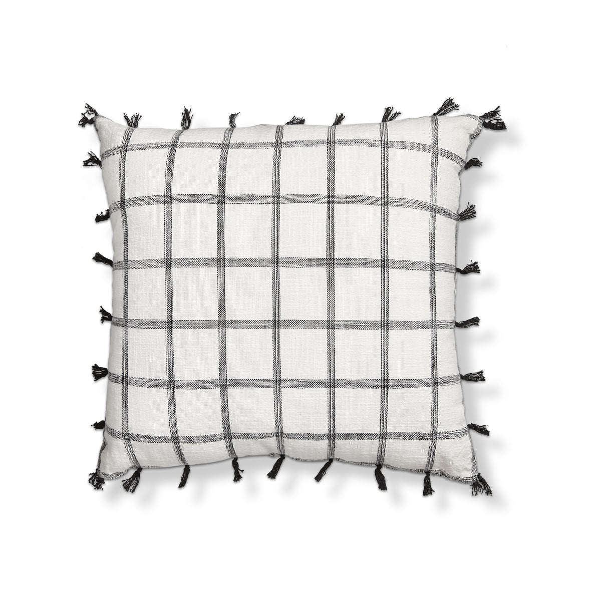 Tassel Check Pillow – tag