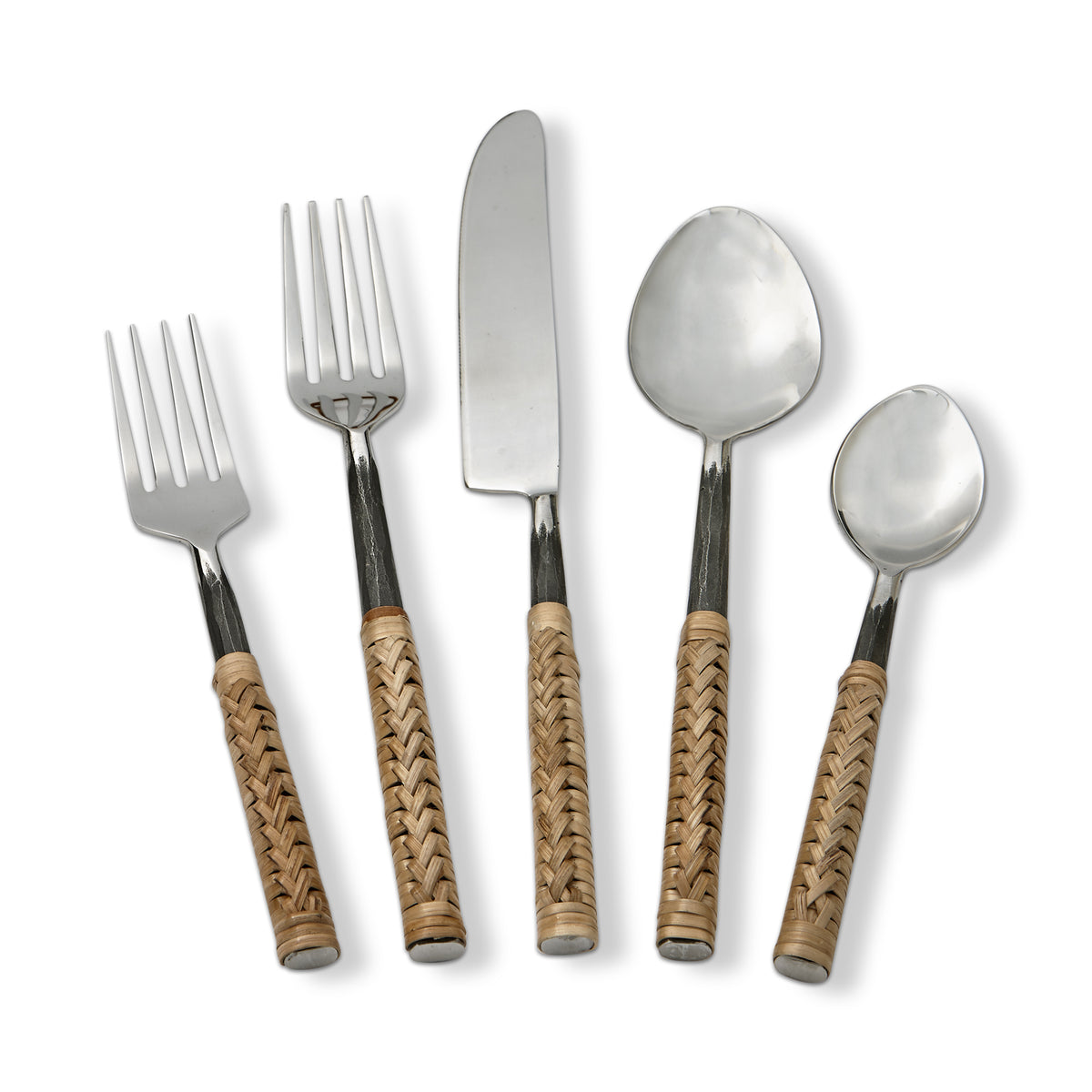 Bamboo Handle Flatware Set Of 5 – tag