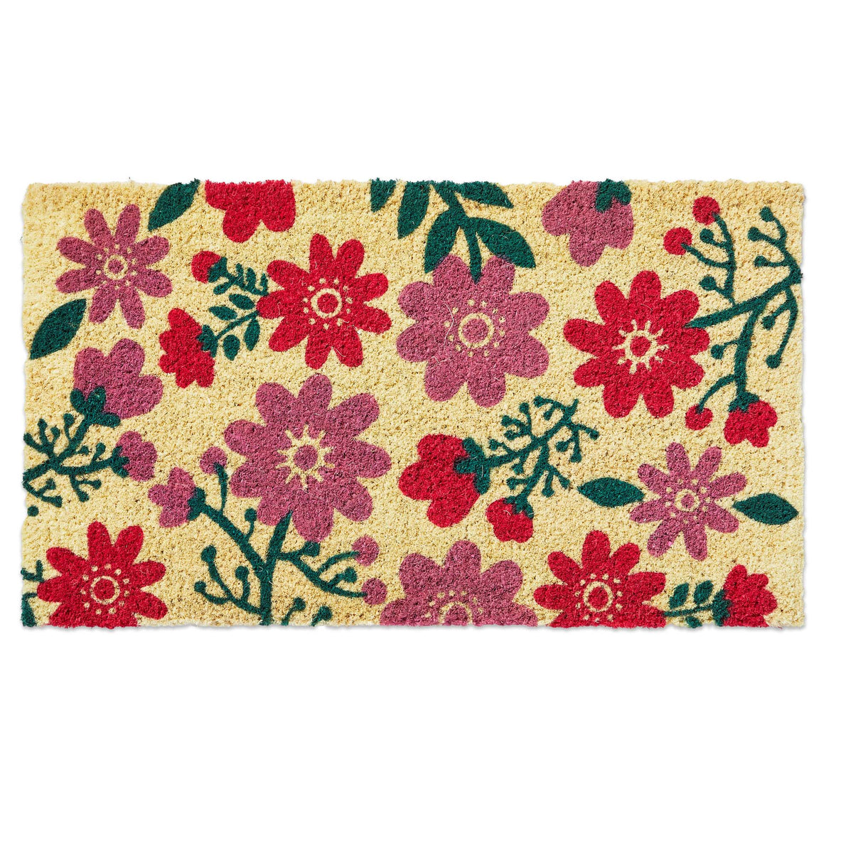Happy Flowers Pvc Coir Mat – tag