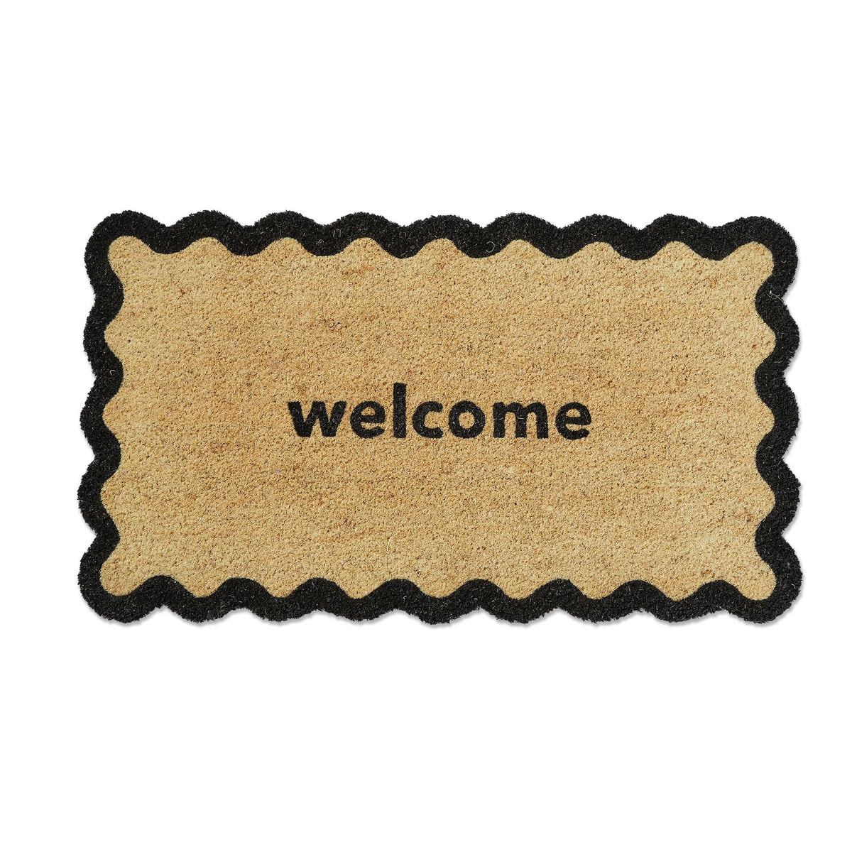 Welcome Scallop Shaped Pvc Coir Mat – tag