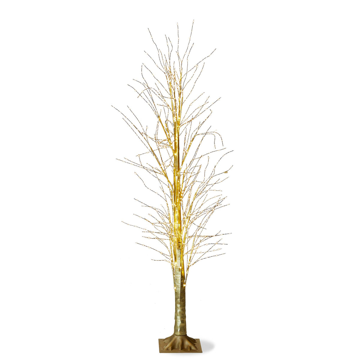 Twinkle Led Pine Tree 5Ft Gold – tag