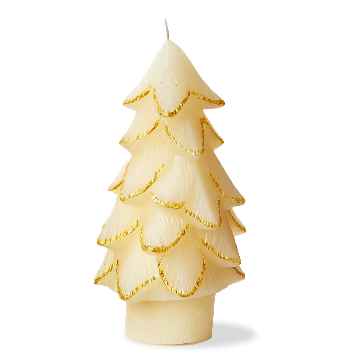 Gilded Pine Tree Candle Medium Ivory – tag