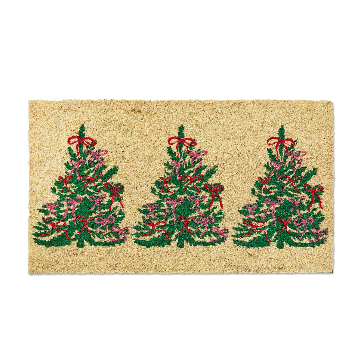Bows Christmas Tree Pvc Coir Mat – tag