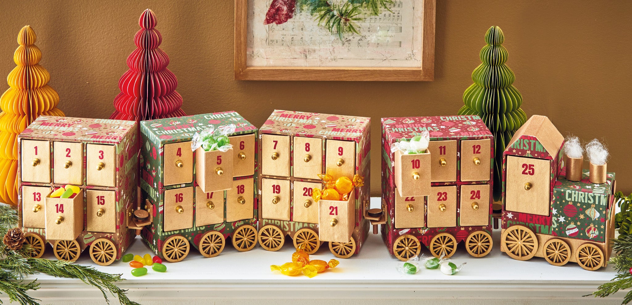 Keepsake Advent Calendar Paper Train – tag