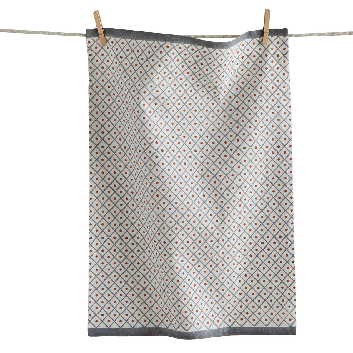 Dots Block Print Dishtowel – tag