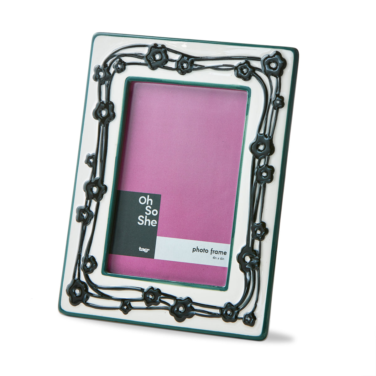 Daisy Ceramic Photo Frame 4X6 – tag