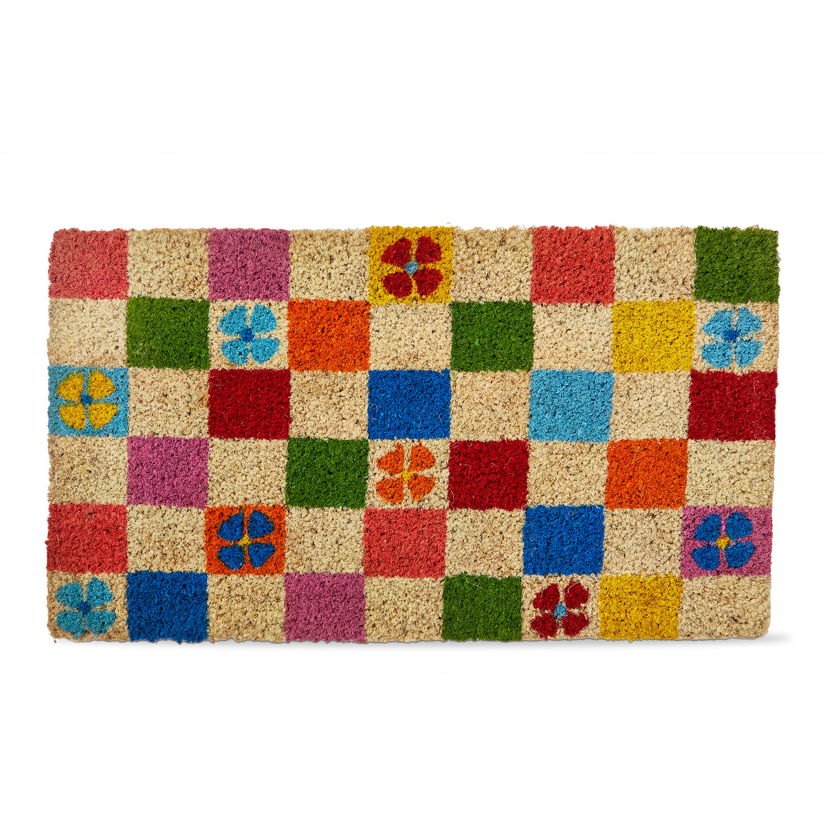 Mod Flower Checker Coir Mat – tag